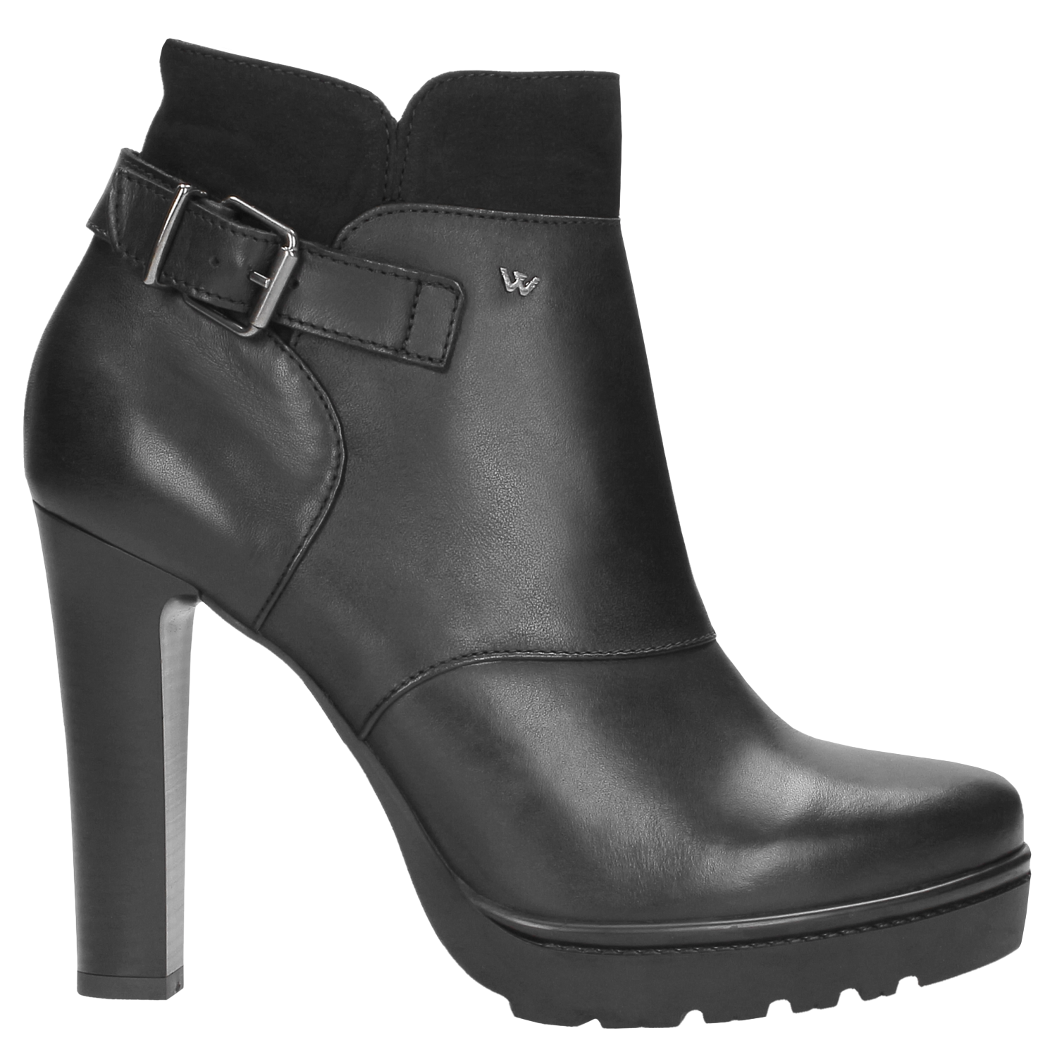 Czarne botki damskie 8591-71 | Sklep online Wojas.pl