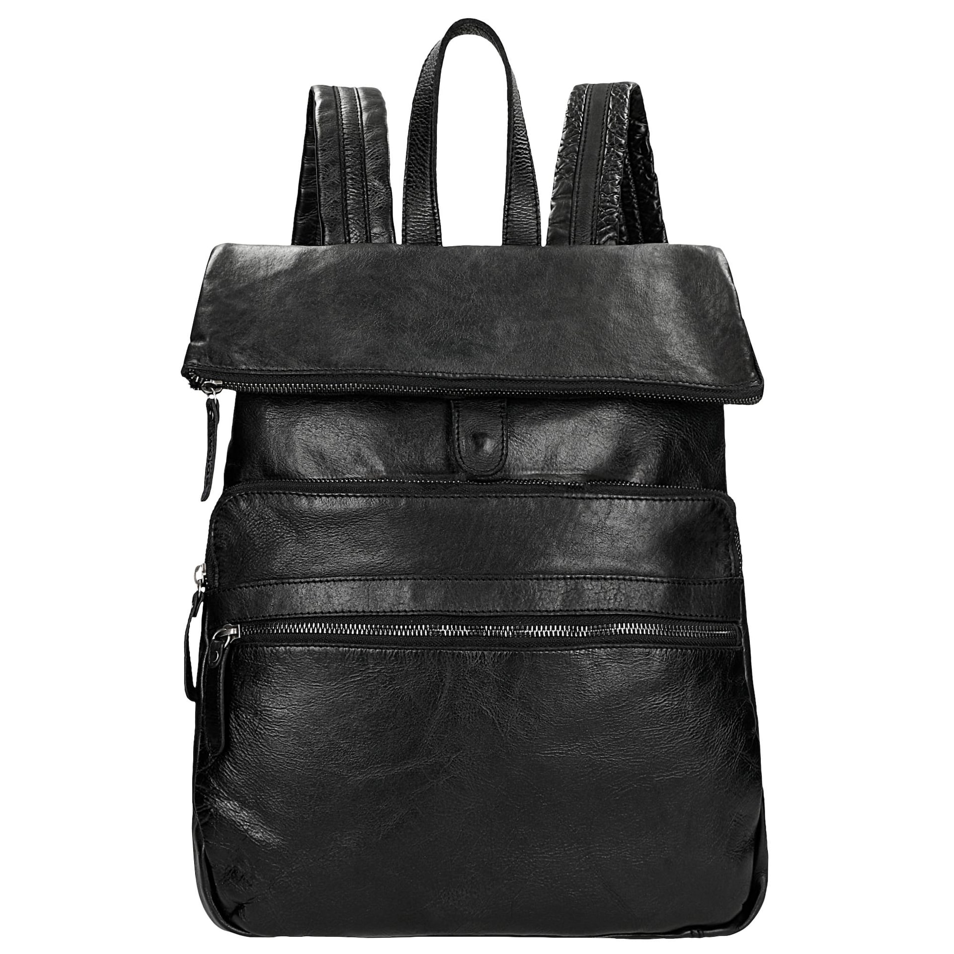 Duży plecak ze skóry licowej w kolorze czarnym 80080-51 | Sklep online ...