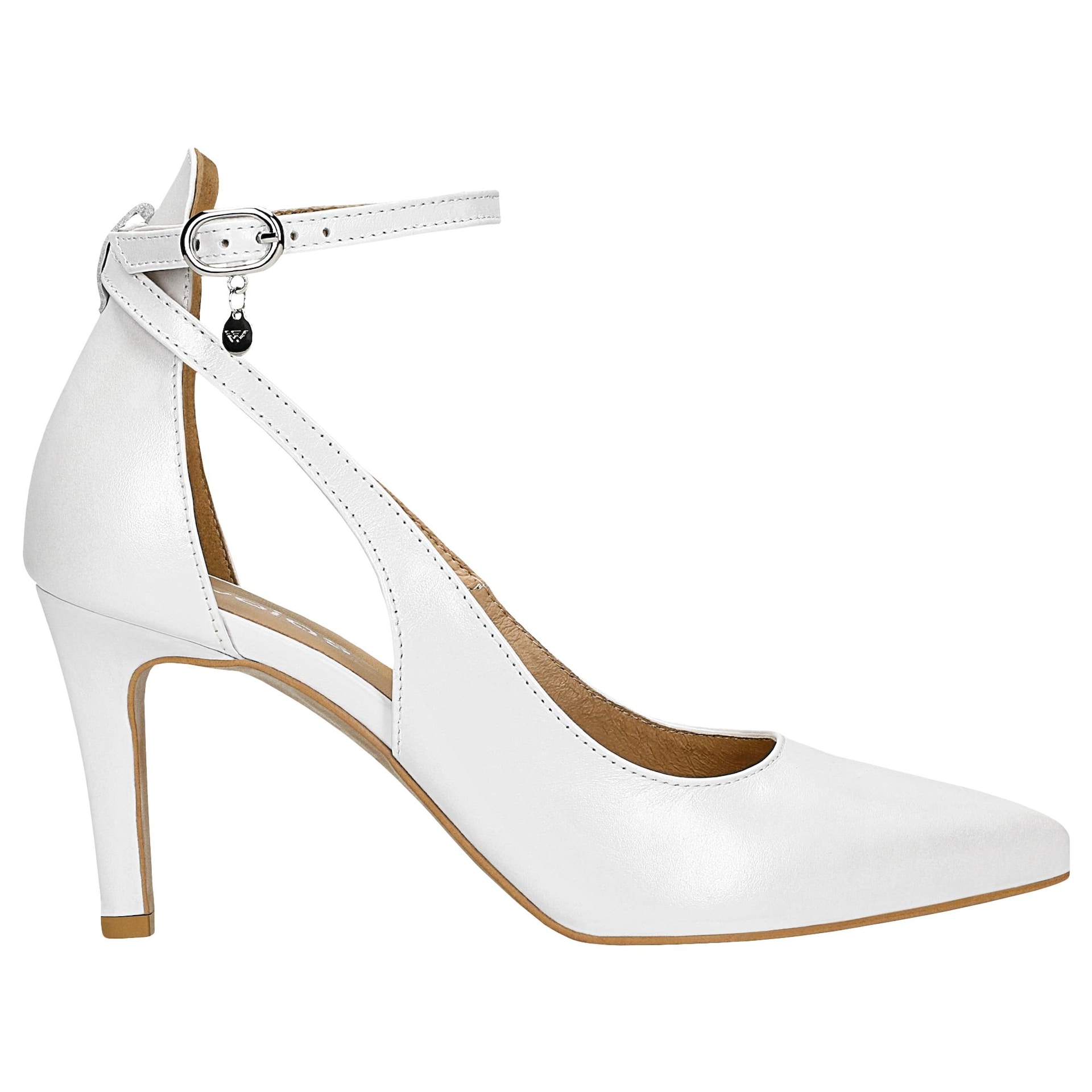 Weiße Pumps aus Glattleder mit Absatz 35018-59 | Onlineshop Wojas.de