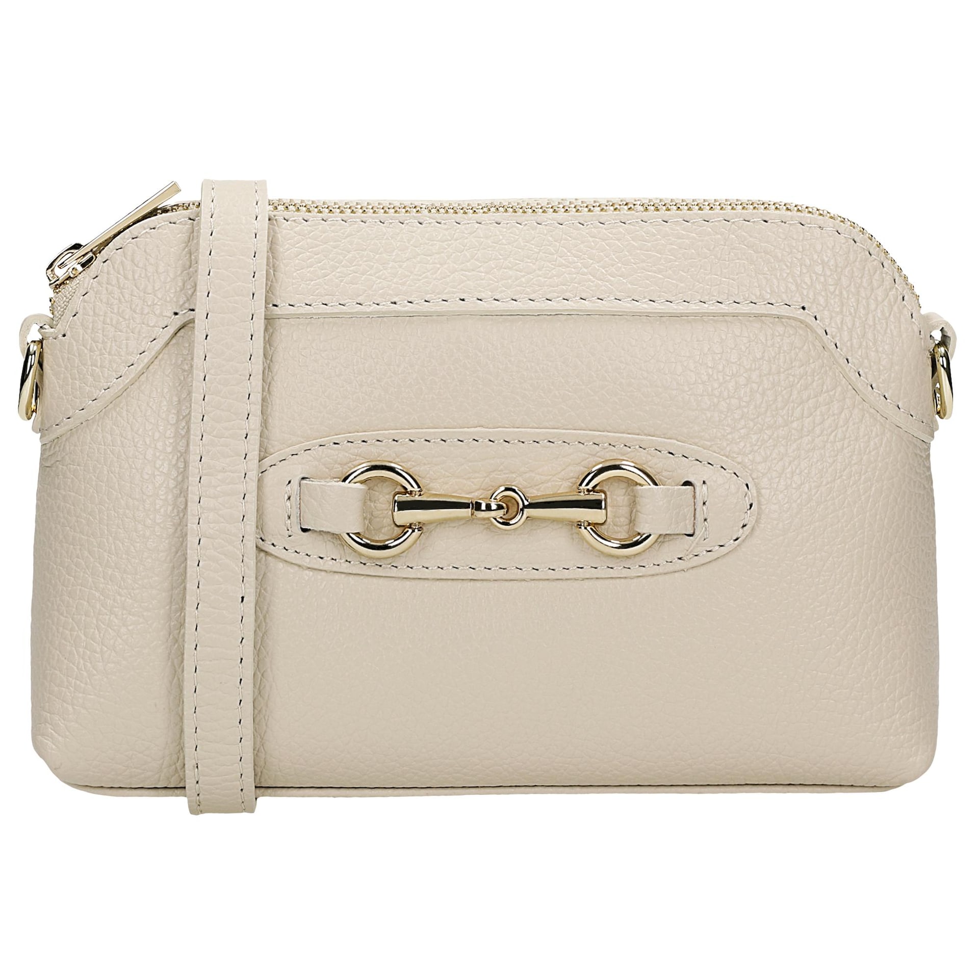 Small beige handbag with gold ornament 80155-54 | Wojas.eu online store