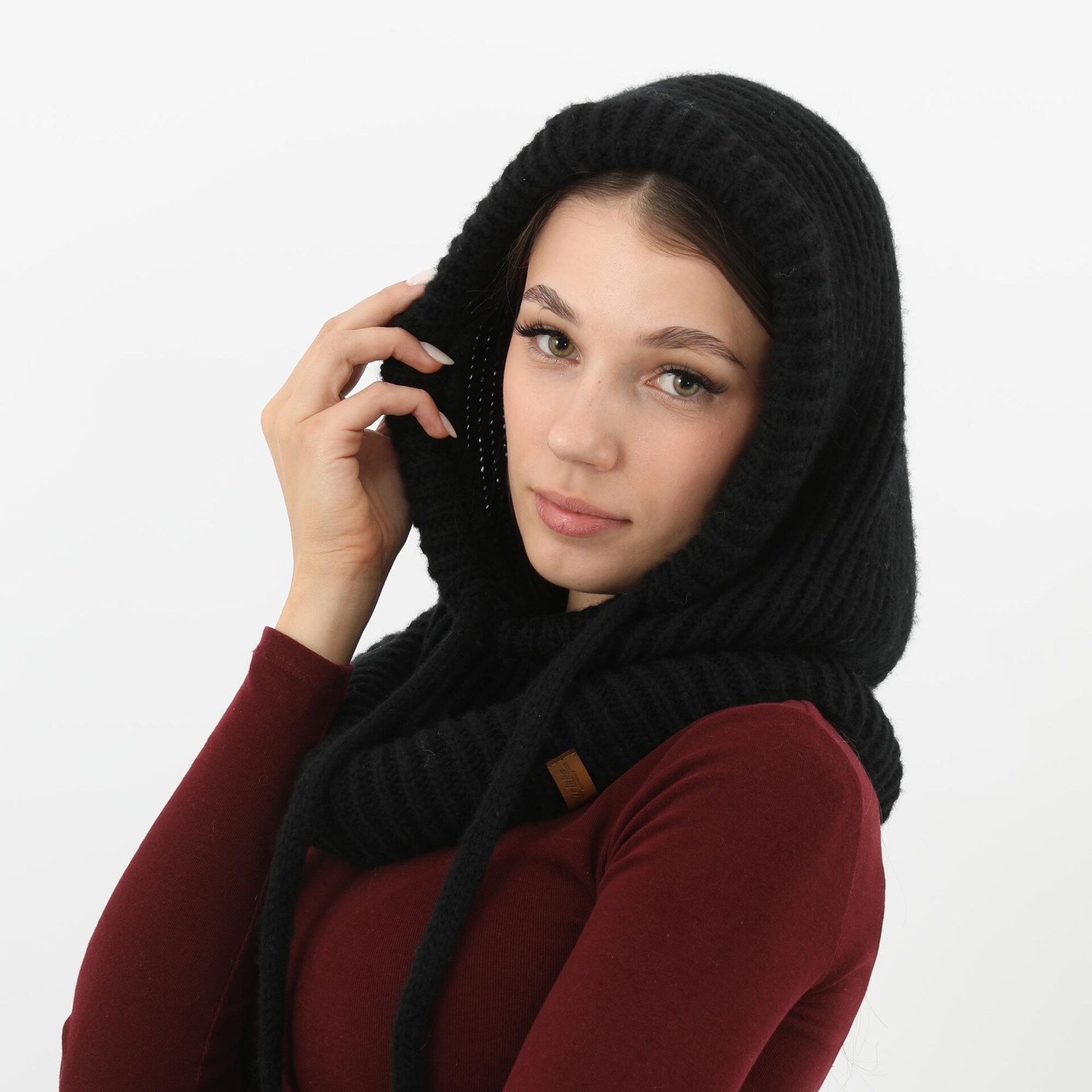 Czarna balaklawa RELAKS z wełny merino i bawełny R96037-81 | Sklep ...